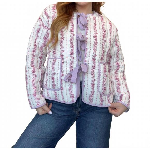 Peach Love California | Jackets & Coats | New Peach Love Floral Quilted ...
